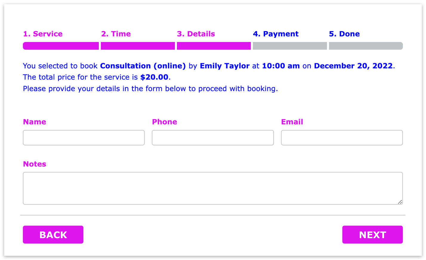 How can I change text color in Bookly booking form? – Bookly Help Center